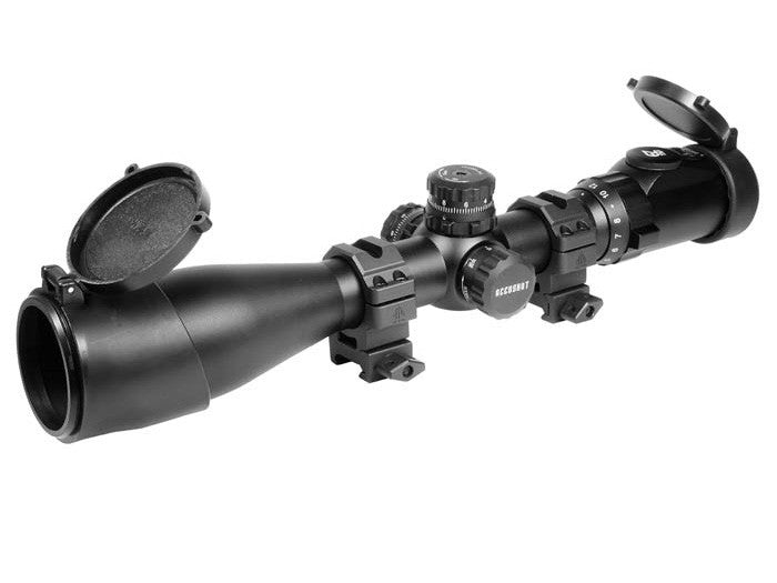 UTG 3-12x44 AO SWAT Accushot Rifle Scope, EZ-TAP – Shot & Shot